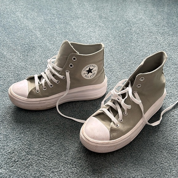 Converse | Shoes | Green Platform Converse | Poshmark